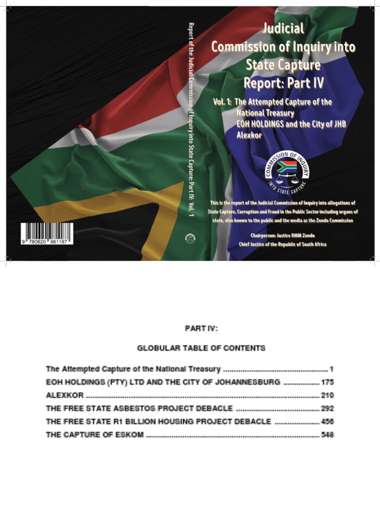 State Capture Commission Report Part IV Vol I | PDF | Jacob Zuma ...