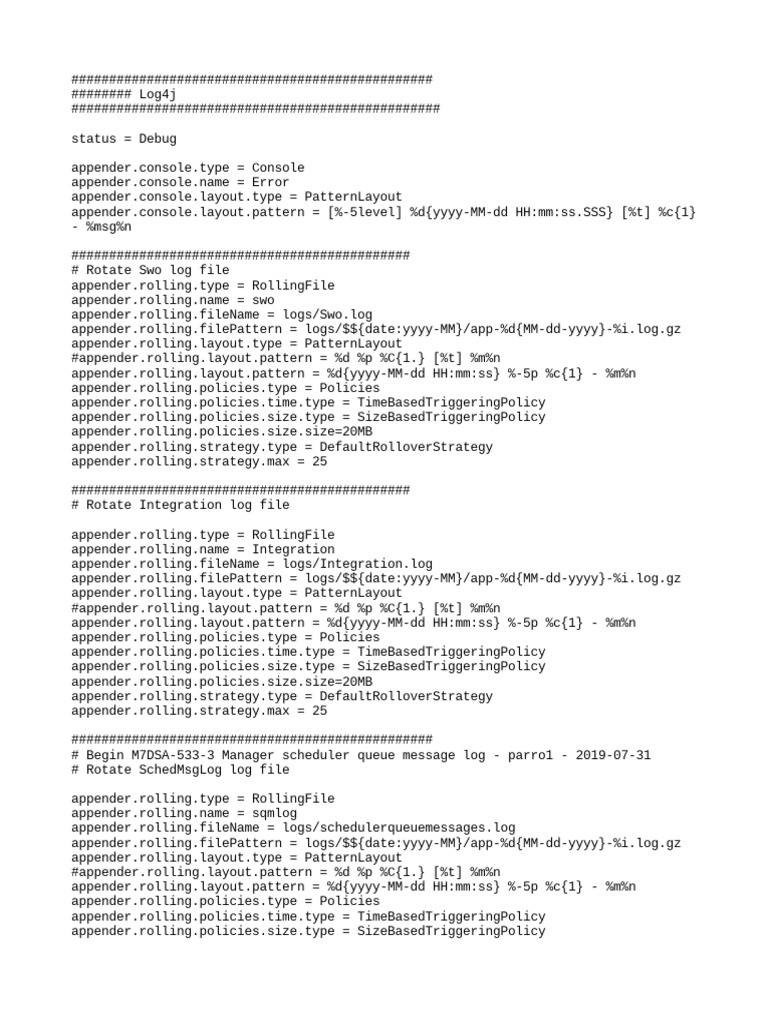 Log4j2 Properties | PDF | Computing | Information Technology Management