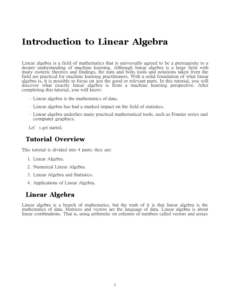 Introduction To Linear Algebra | PDF | Linear Algebra | Linear Map