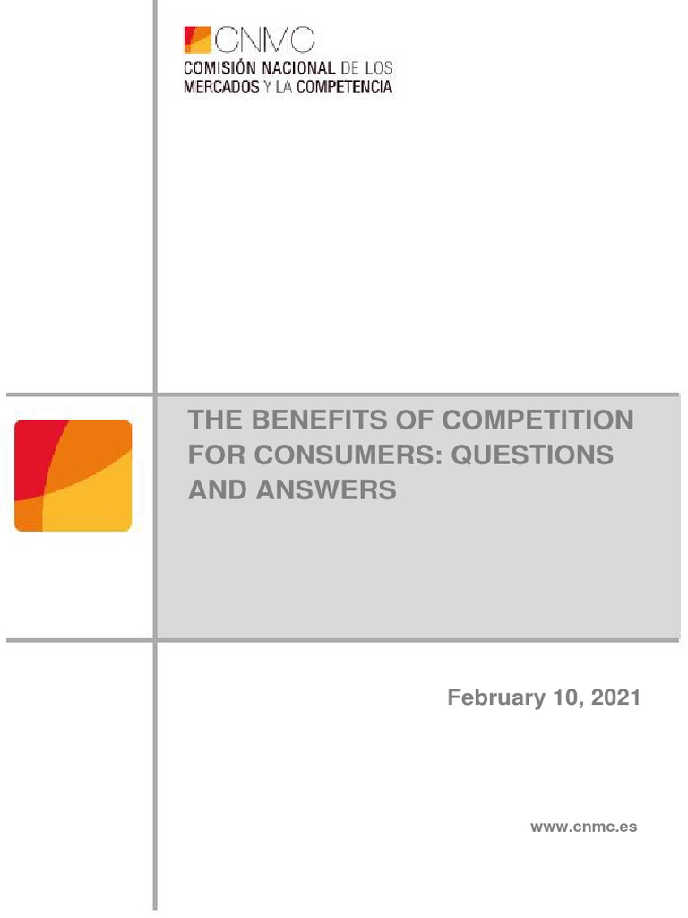 The Benefits of Competition For Consumers Questions and Answers | PDF ...