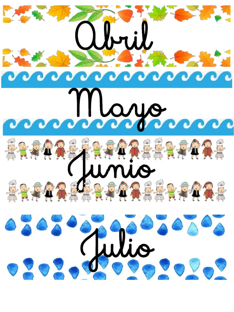 Carteles Meses Del Año | PDF