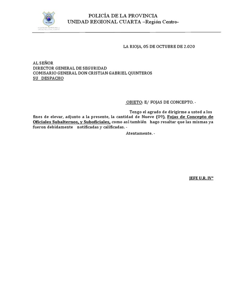 Foja de Concepto | PDF