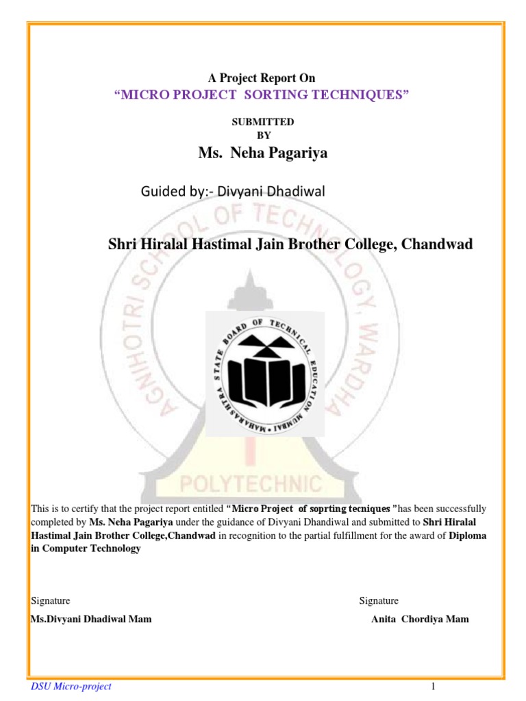 Dsu Microproject | PDF | Computer Science | Computing