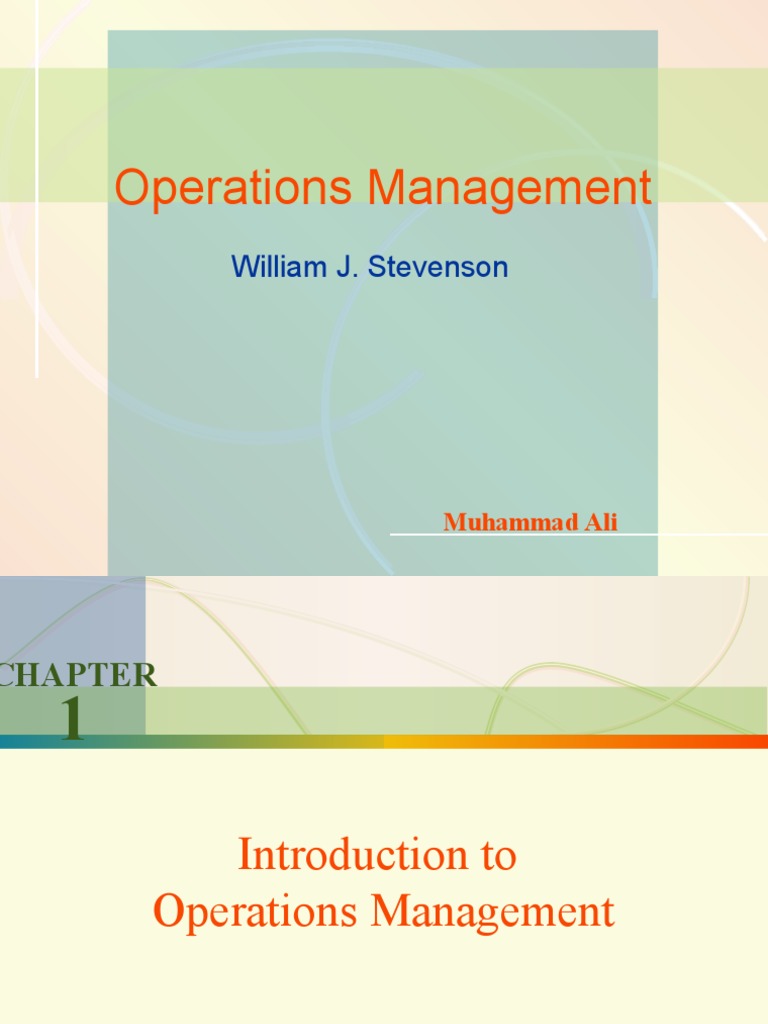 Operations Management William J Stevenson 55844fe3a3cd3 | PDF ...