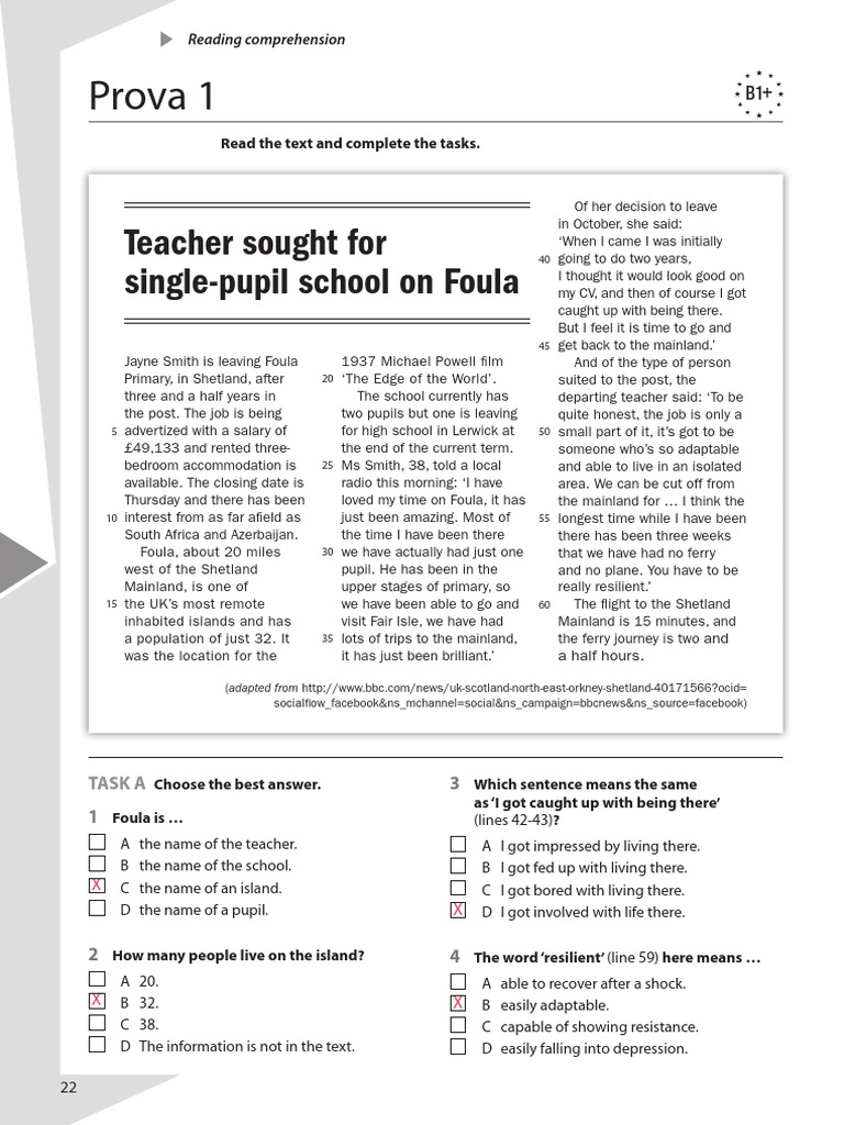 DOCENTI - SSSG - InVALSI - PDF - Soluzioni Successful Invalsi - Reading Comprehension Corretto ...