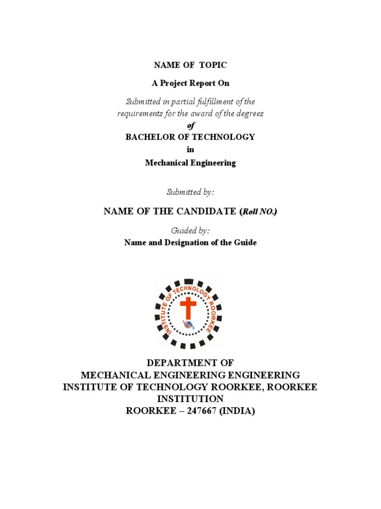 Format of Project Report (ITR) | PDF | Sodium Hydroxide | Printing