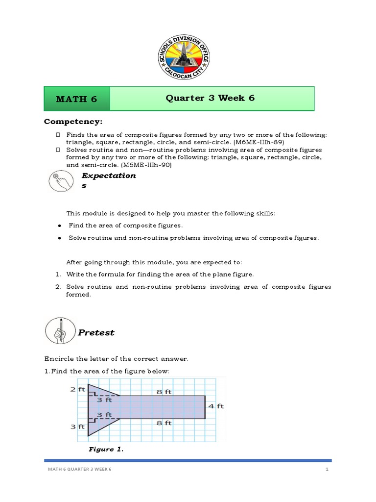 Math 6 QTR 3 Week 6 | PDF | Area | Metrology