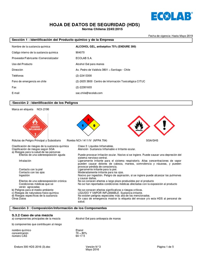Endure 300 HDS | PDF | Agua | Toxicidad