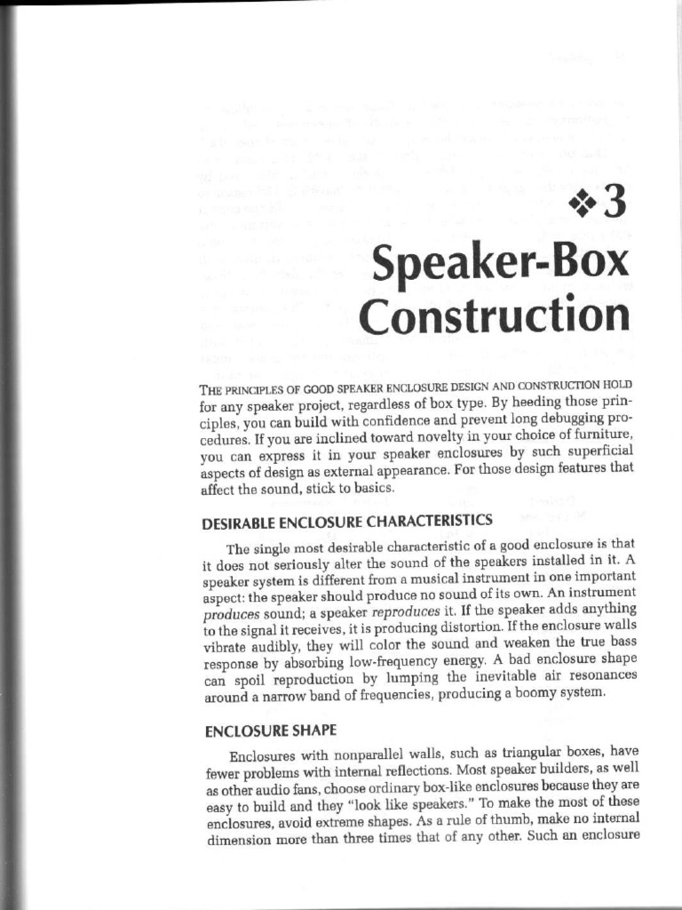 Designing Building and Testing Your Own Speaker System | PDF ...