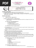 Module 1 (Table Appointment) | PDF | Tableware | Spoon