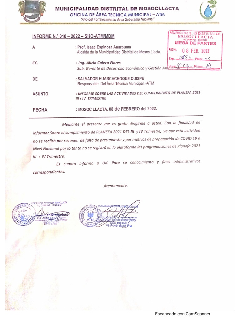 Documento de Sustento | PDF