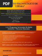 Programas Sectoriales de Medio Ambiente y Recursos Naturales | PDF | Igualdad social | Turismo