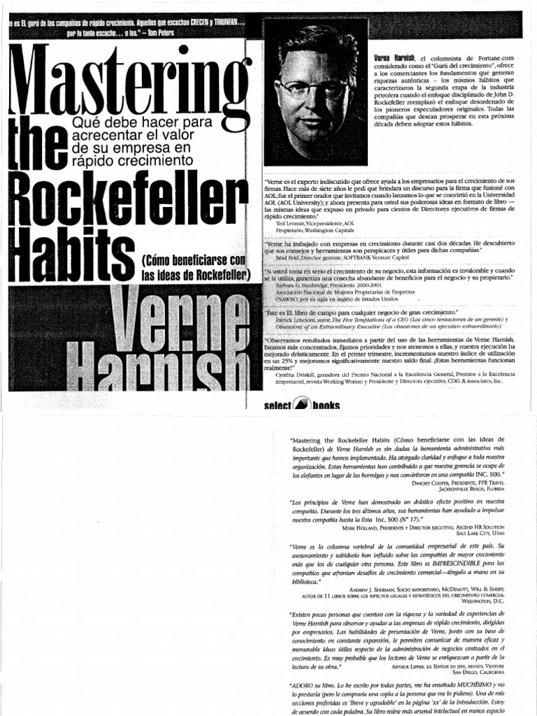 Mastering The Rockefeller Habits - Como Beneficionarse Con Las Ideas de ...