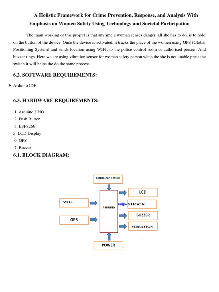 Holistic Framework for Women Safety Using Technology | PDF