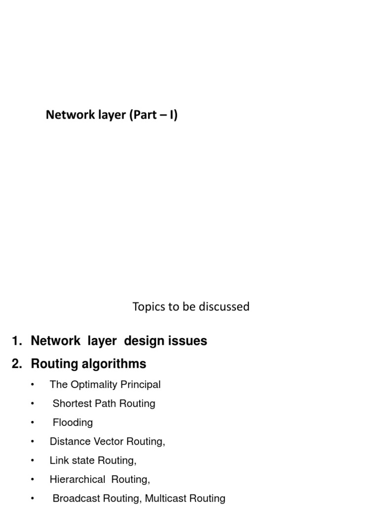 CN-Unit 1 Routing Algorithms | PDF | Routing | Router (Computing)