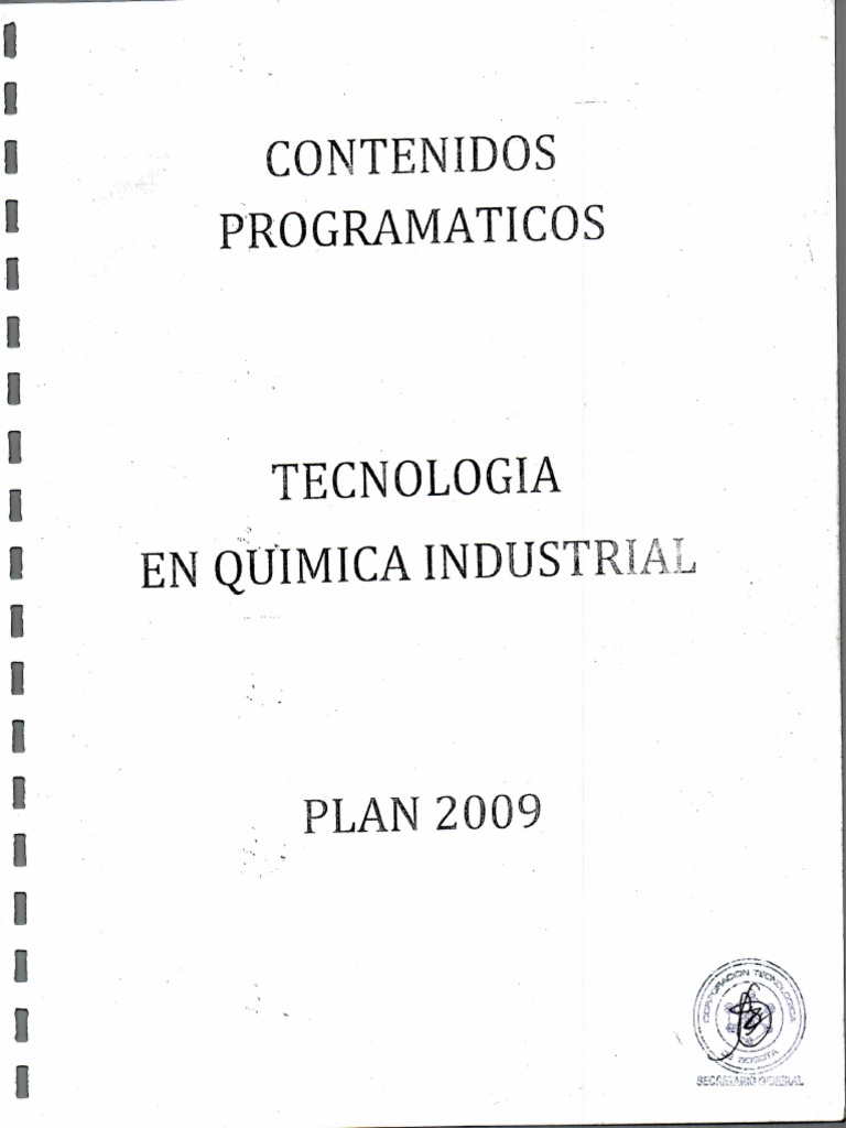 Contenidos Programaticos | PDF | Importar | Química