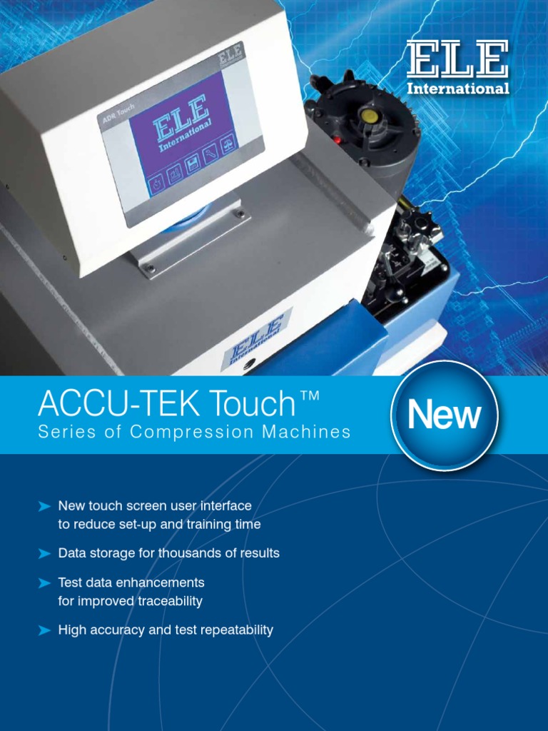 Prensas Accu-Tek Touch Ele International | PDF | Concrete | Accuracy ...