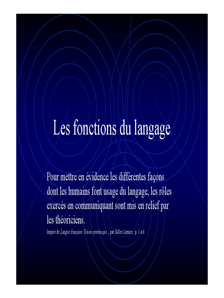Les Fonctions Du Langage | PDF