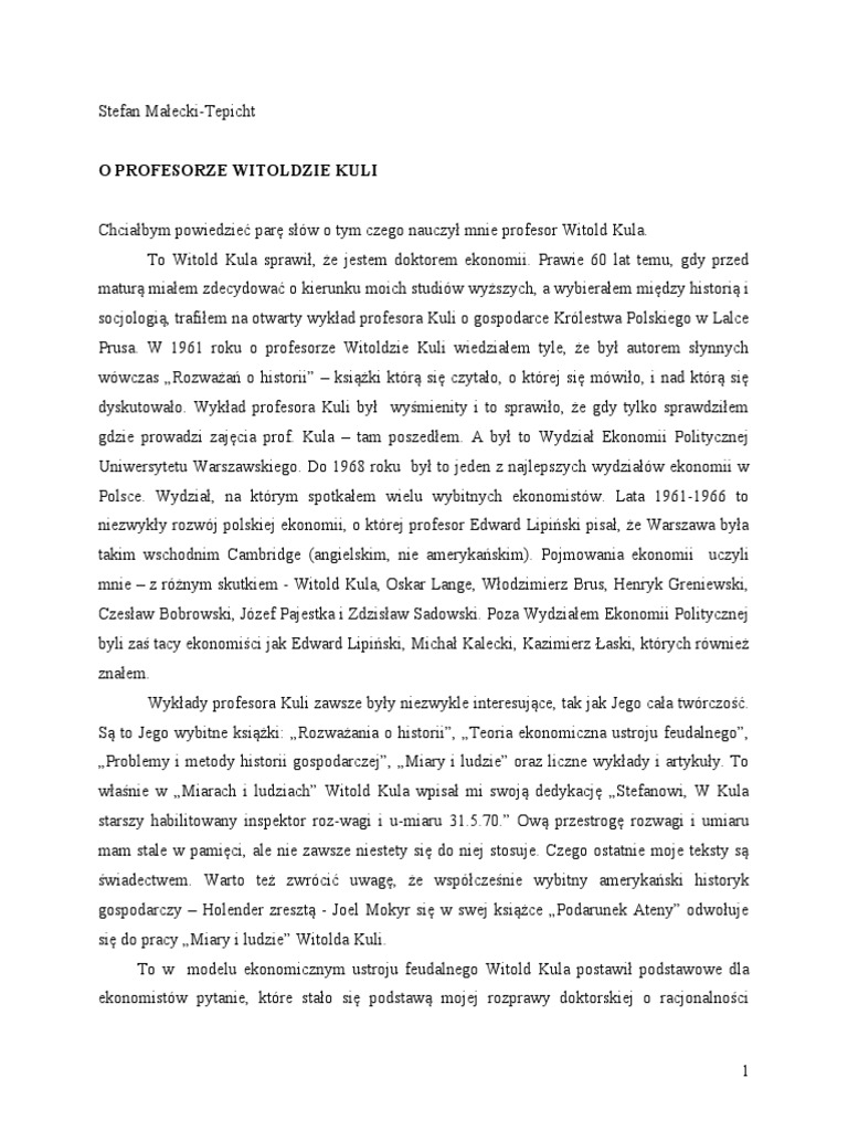 Witold Kula | PDF