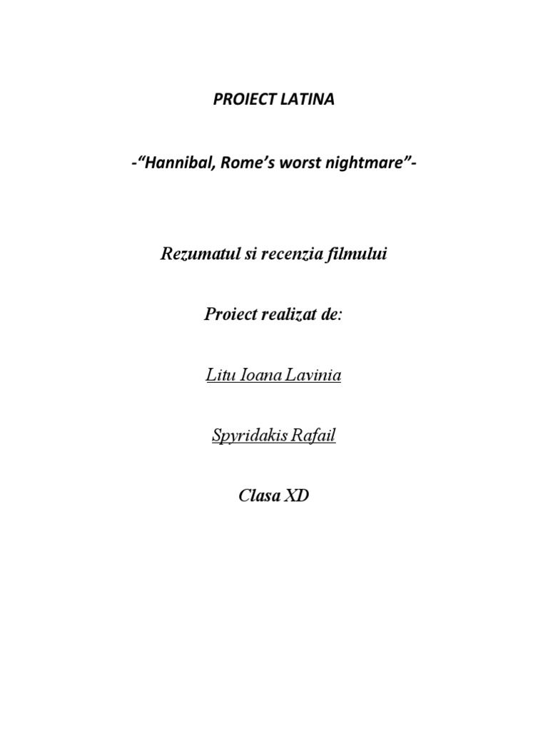 Proiect Latina | PDF