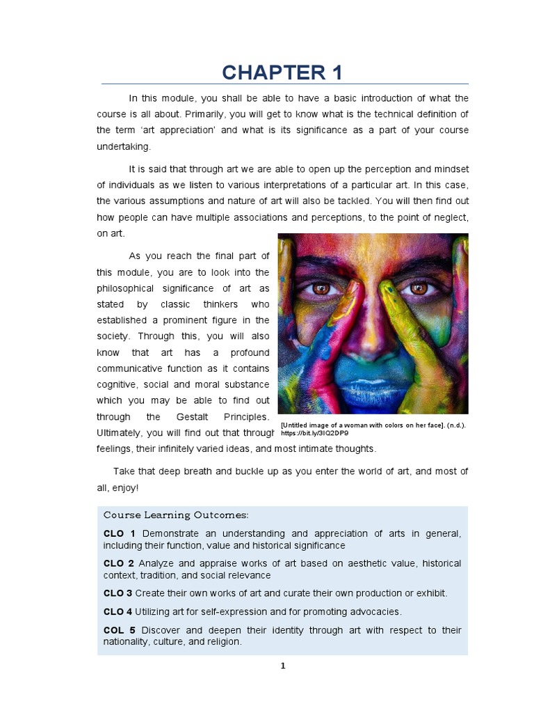 Module-1-1 Art Appreciation | PDF | Perception | Neuropsychological Assessment