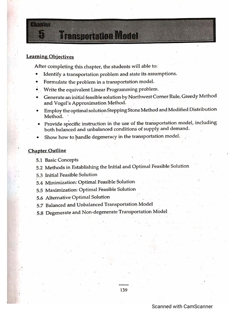 Chapter 5 Transportation Model | PDF