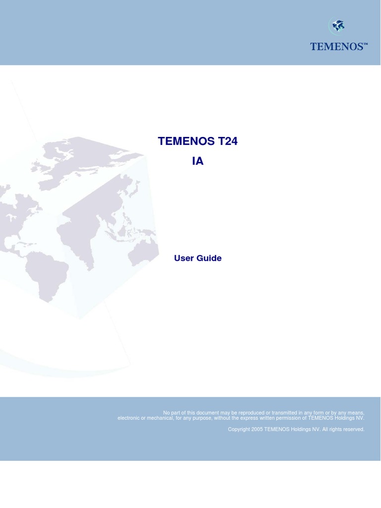 Temenos T24 IA: User Guide | PDF | Fair Value | Mark To Market Accounting