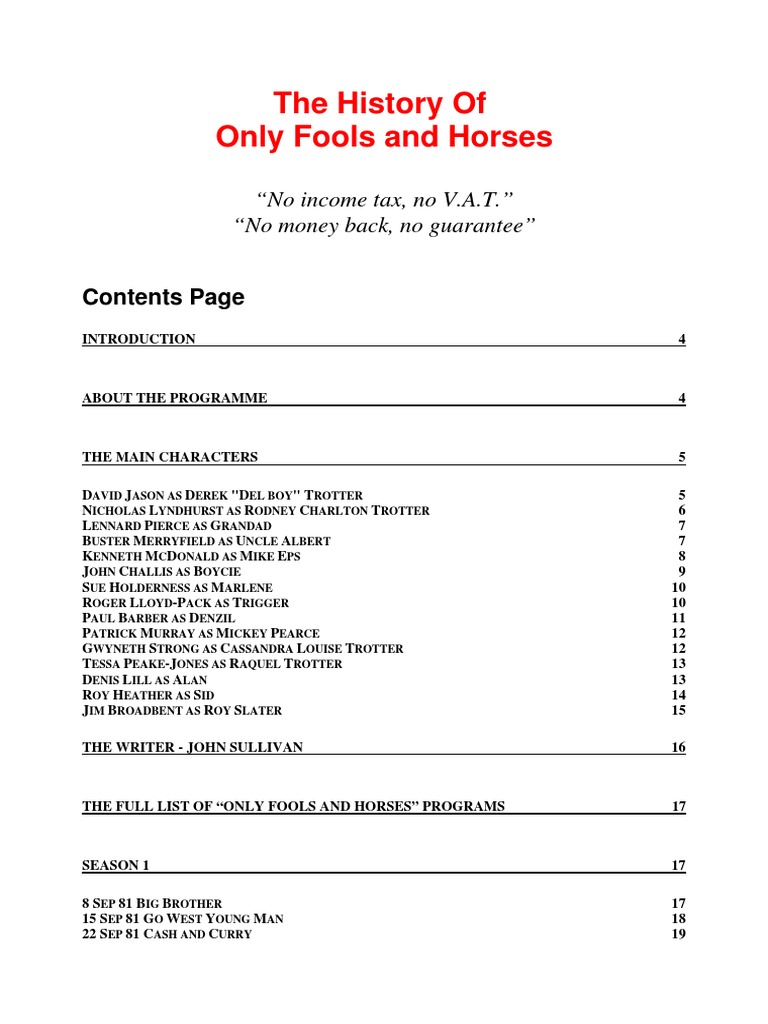 Only Fools and Horses | PDF