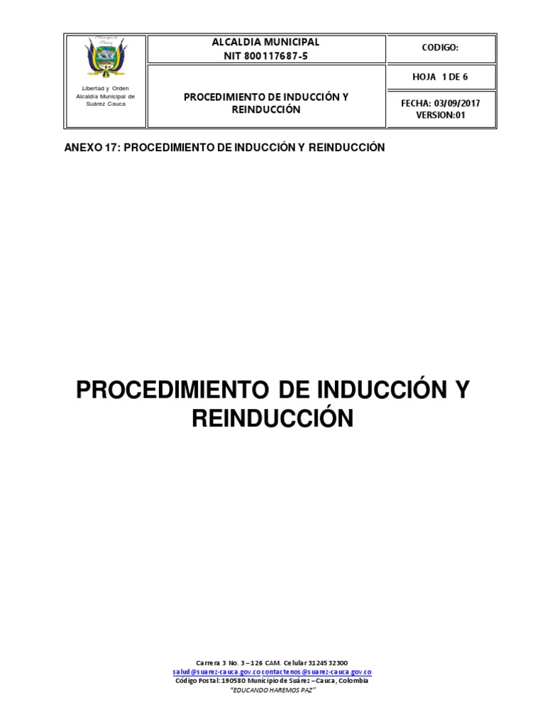 Anexo 17 Procedimiento de Inducción y Reinducción | PDF | Valores