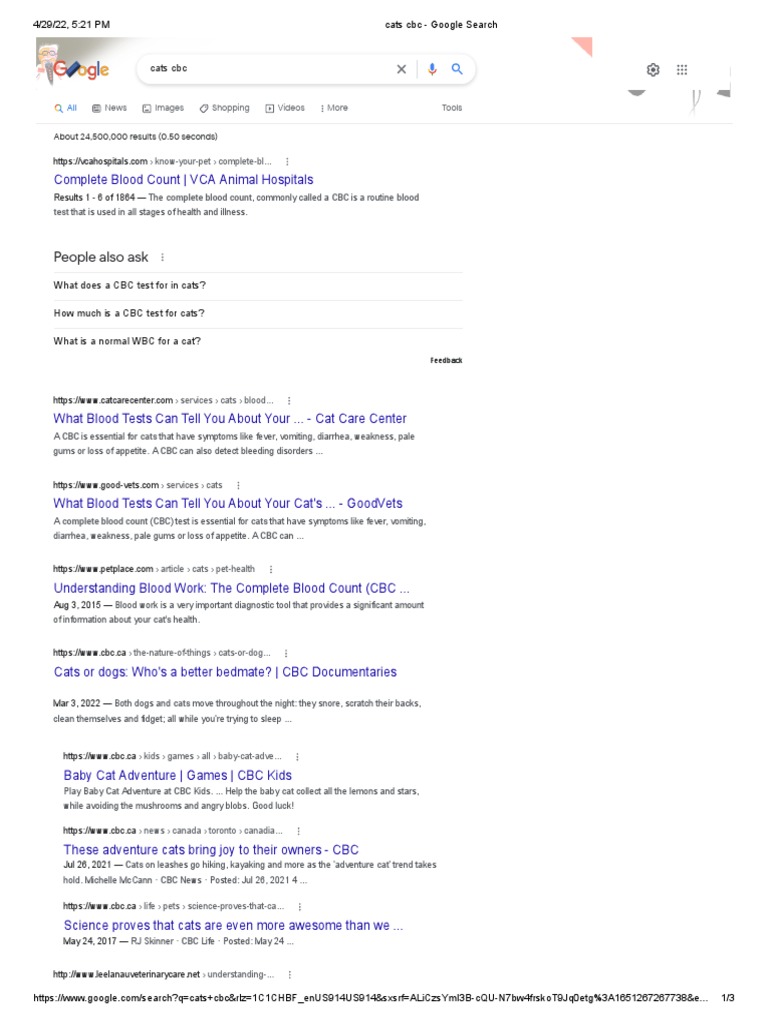 People Also Ask: What Does A CBC Test For in Cats? How Much Is A CBC ...