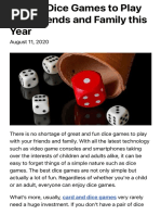 Dice Game Score Sheets and Rules | PDF | Leisure Activities | Tabletop ...