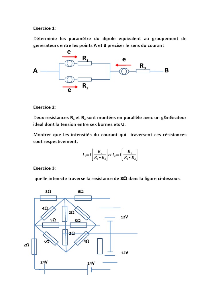Exercice 2 | Download Free PDF | Résistance (électricité) | Électromagnétisme