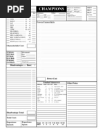 Mythras Character Sheet Form Fillable | PDF | Leisure | Sports