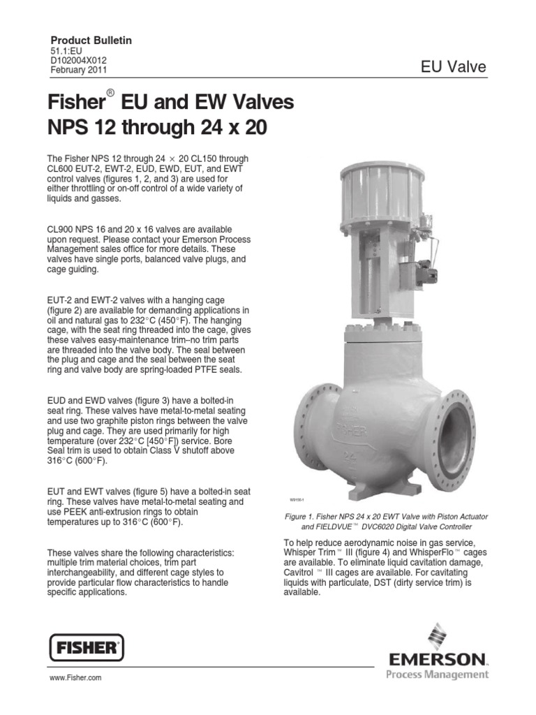 Fisher EU and EW Valve | PDF | Valve | Applied And Interdisciplinary ...