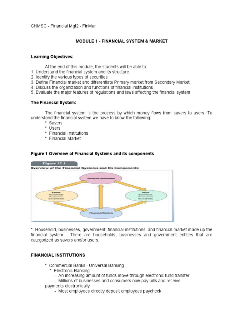 2-CHMSC FinMgt2-FinMar. Module 1 | PDF | Financial Markets | Foreign ...
