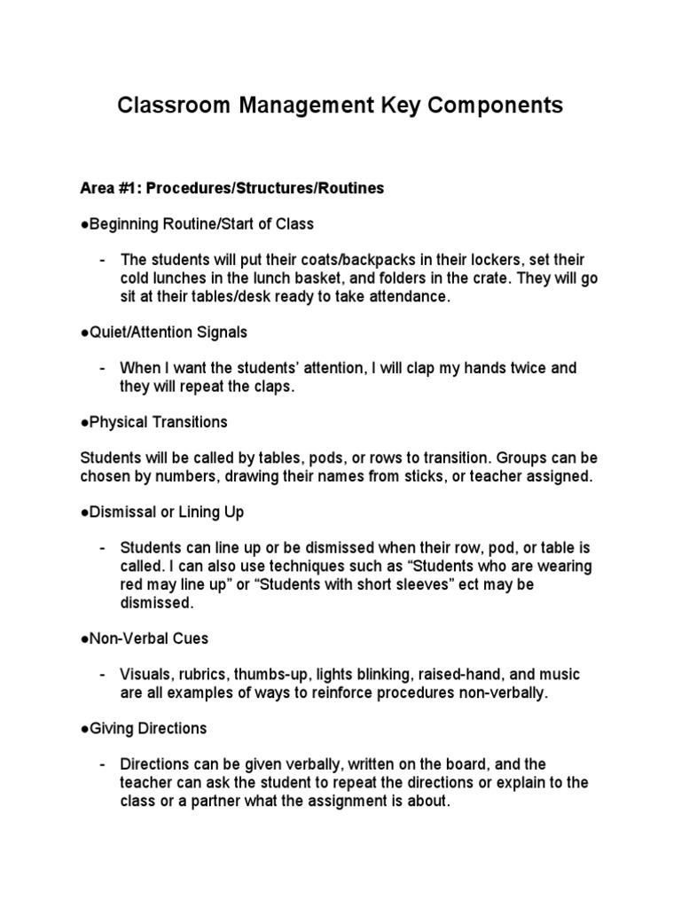 Classroom Management | PDF | Classroom | Teachers