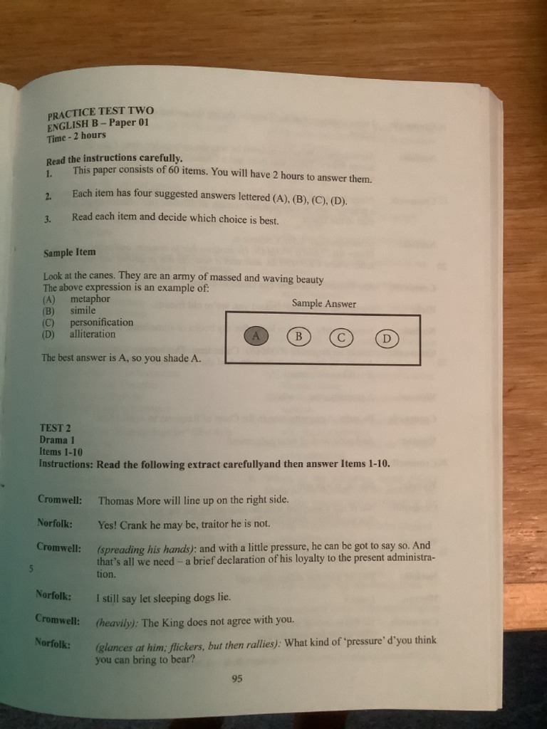CSEC English B MCQ Exercise 1 | PDF