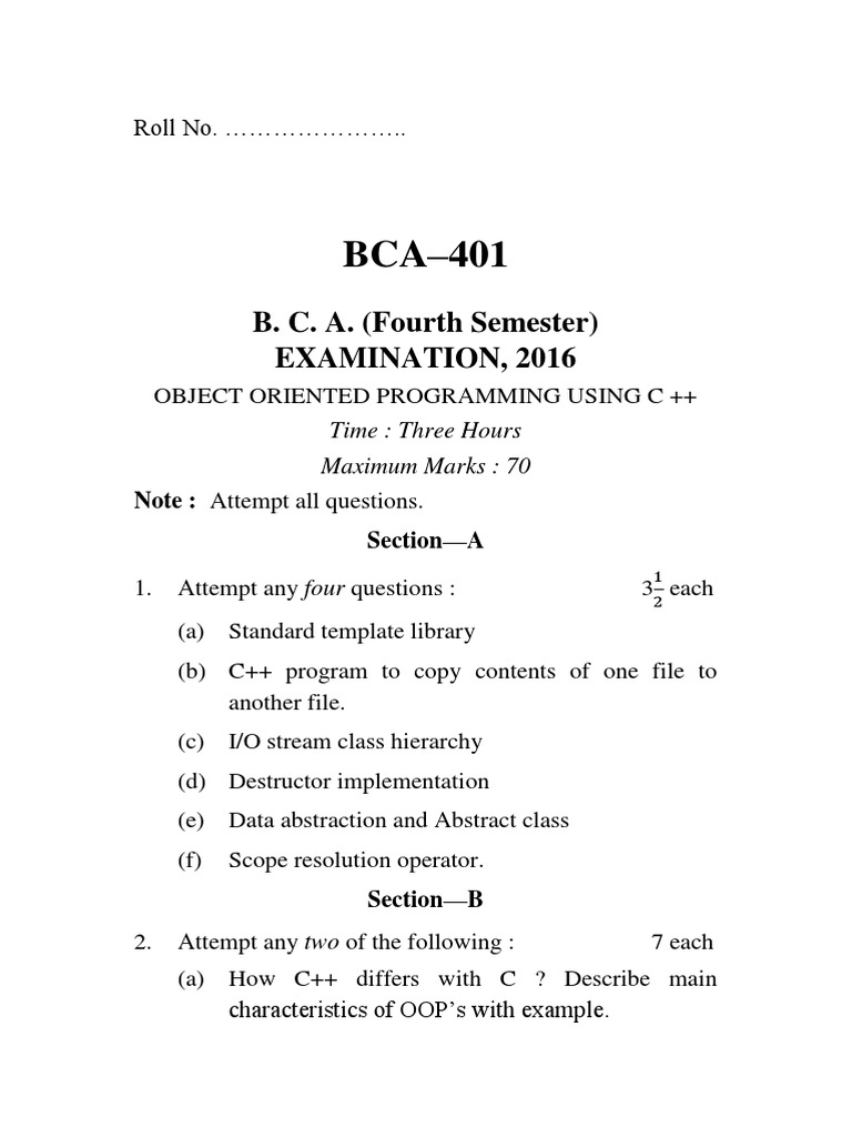Object Oriented Programming Using C Pdf C Class Computer Programming 