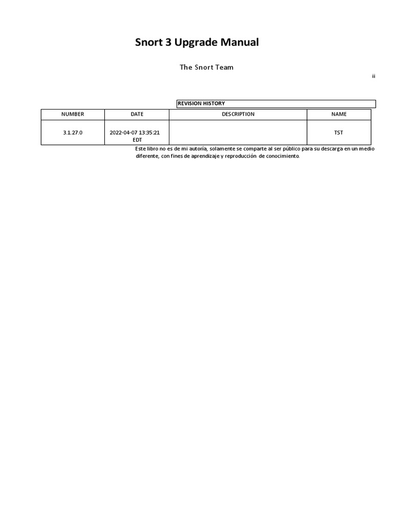 Snort 3 Upgrade Manual | PDF | Command Line Interface | Parsing