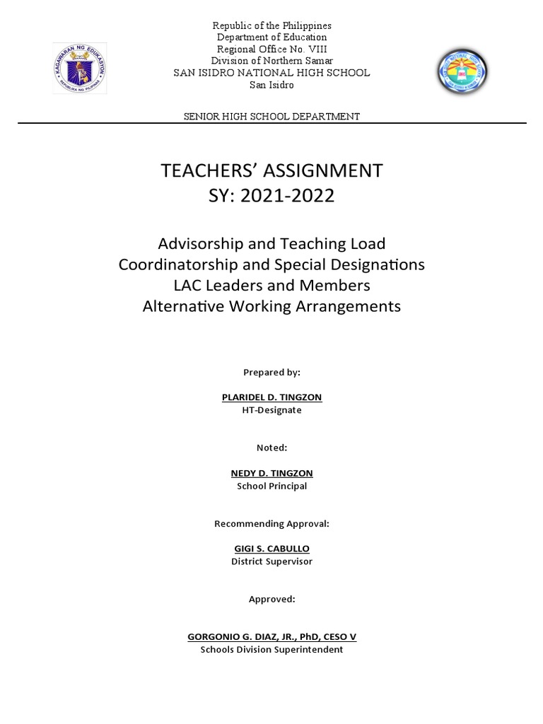 Schedule Teaching Load Etc | Download Free PDF | Science