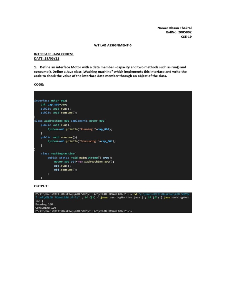 Motor - 802 Int Void Void Washmachine - 802 Motor - 802 Void System Void System | PDF | Class ...