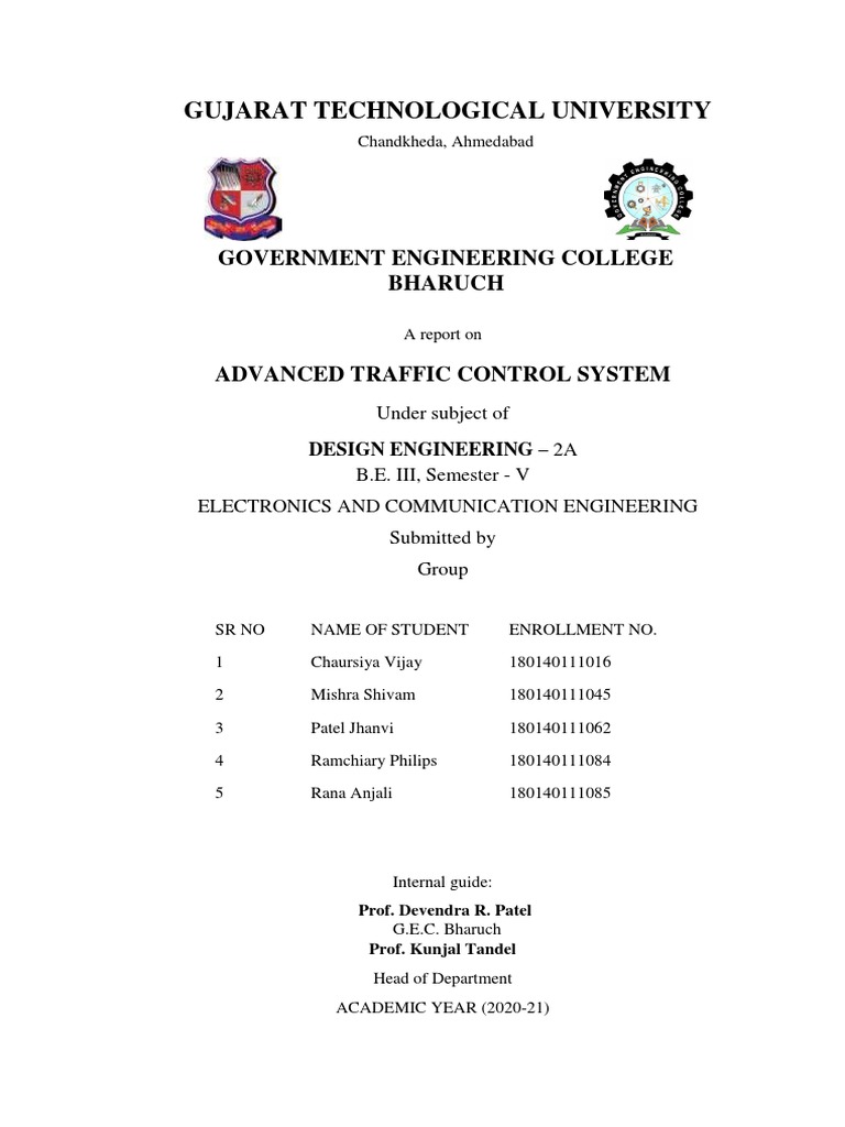 Advanced Traffic Control System Final Report 2-A | PDF | Arduino | Traffic
