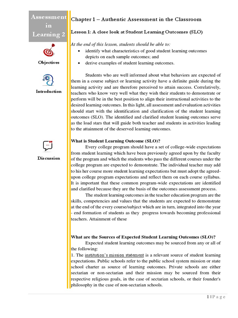 Assessment of Learning 02.chapter 01 | PDF | Educational Assessment ...