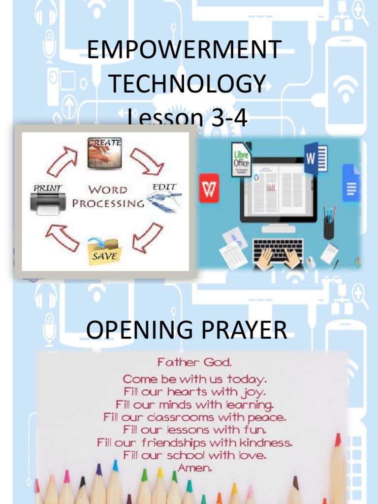 Etech Week 3 Lesson 3-4 Word Processing | PDF | Menu (Computing ...