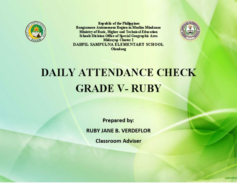 Daily Attendance Cover | PDF