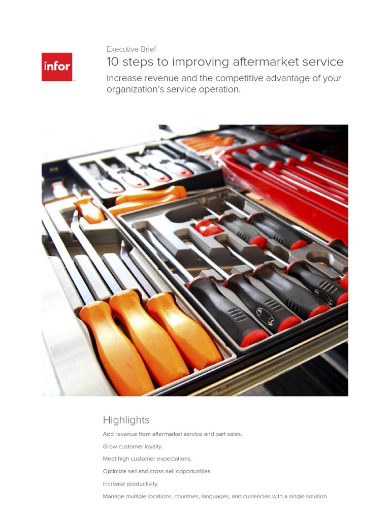 10 Steps To Improving Aftermarket Service | PDF | Inventory | Sales