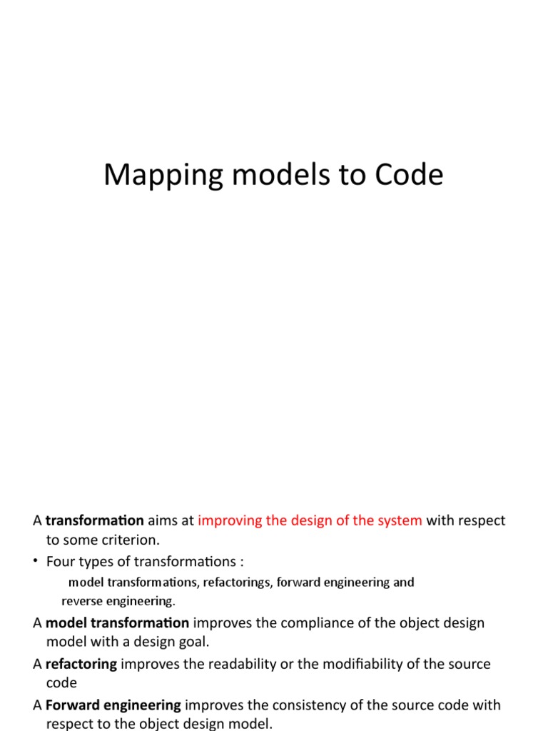 IV-Mapping Models To Code | PDF | Inheritance (Object Oriented ...