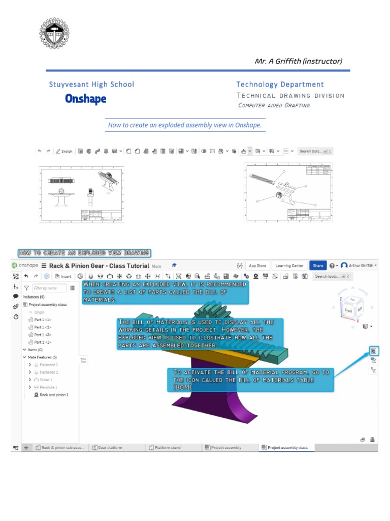 Onshape Lesson 37 How To Create An Exploded View in Onshape | PDF