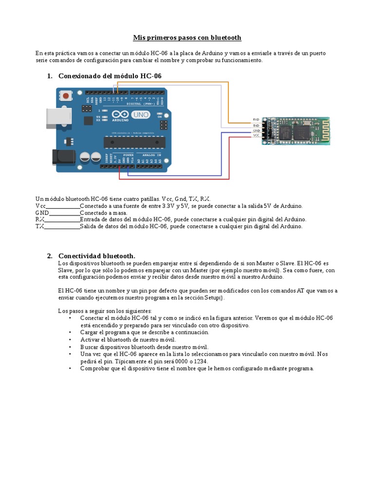 Bluetooth En Arduino Pdf Arduino Bluetooth 