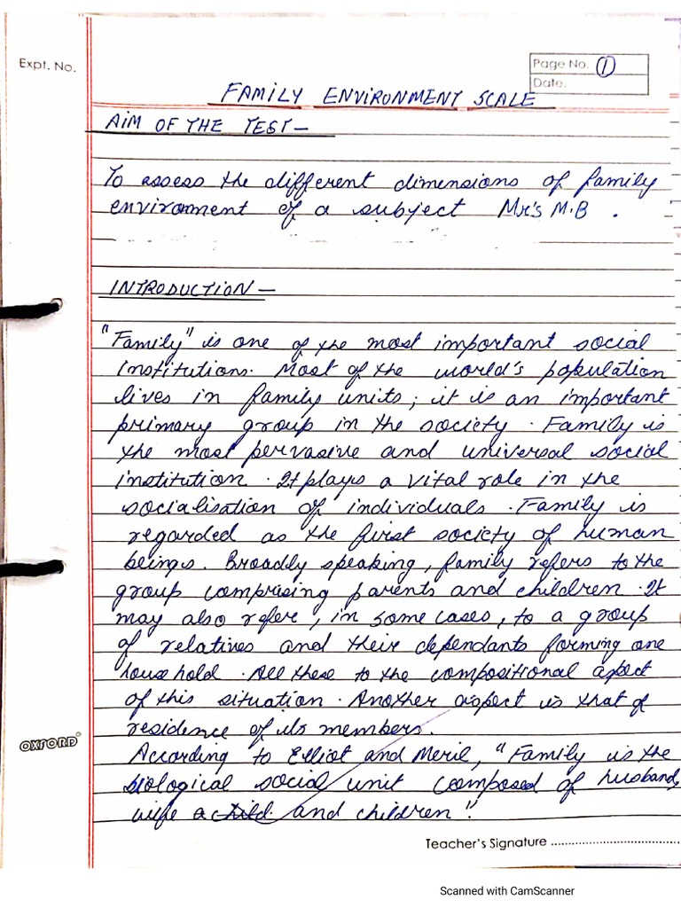 Family Environment Scale | PDF